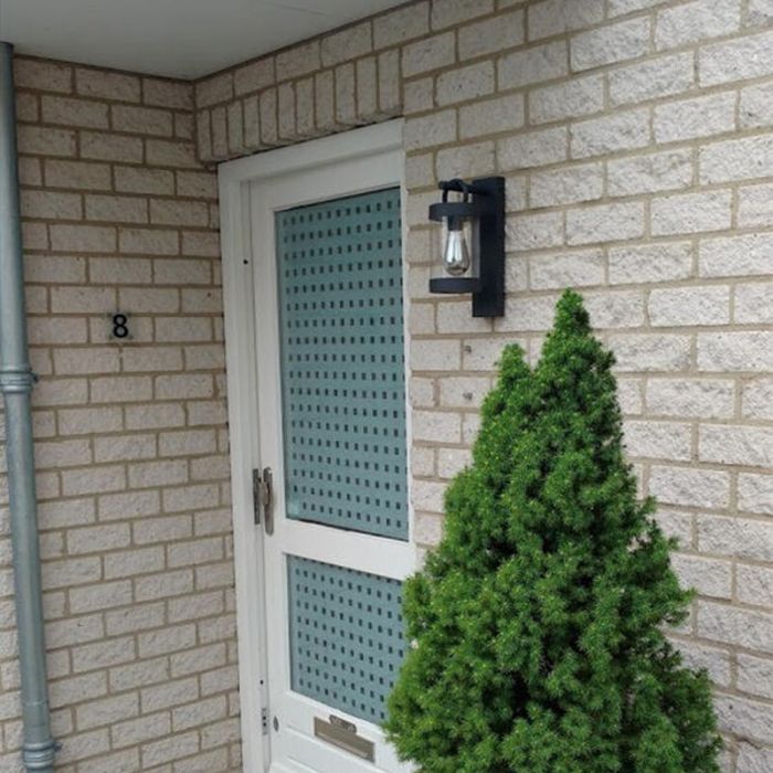 Antracit udendørs væglampe med skumringssensor rustik, Sambesi, IP44 ...