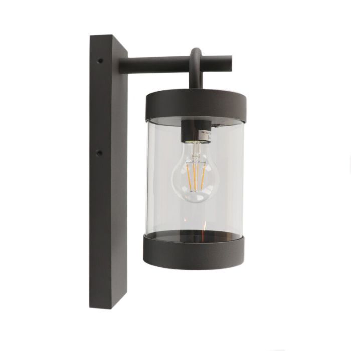 Antracit udendørs væglampe med skumringssensor rustik, Sambesi, IP44 ...